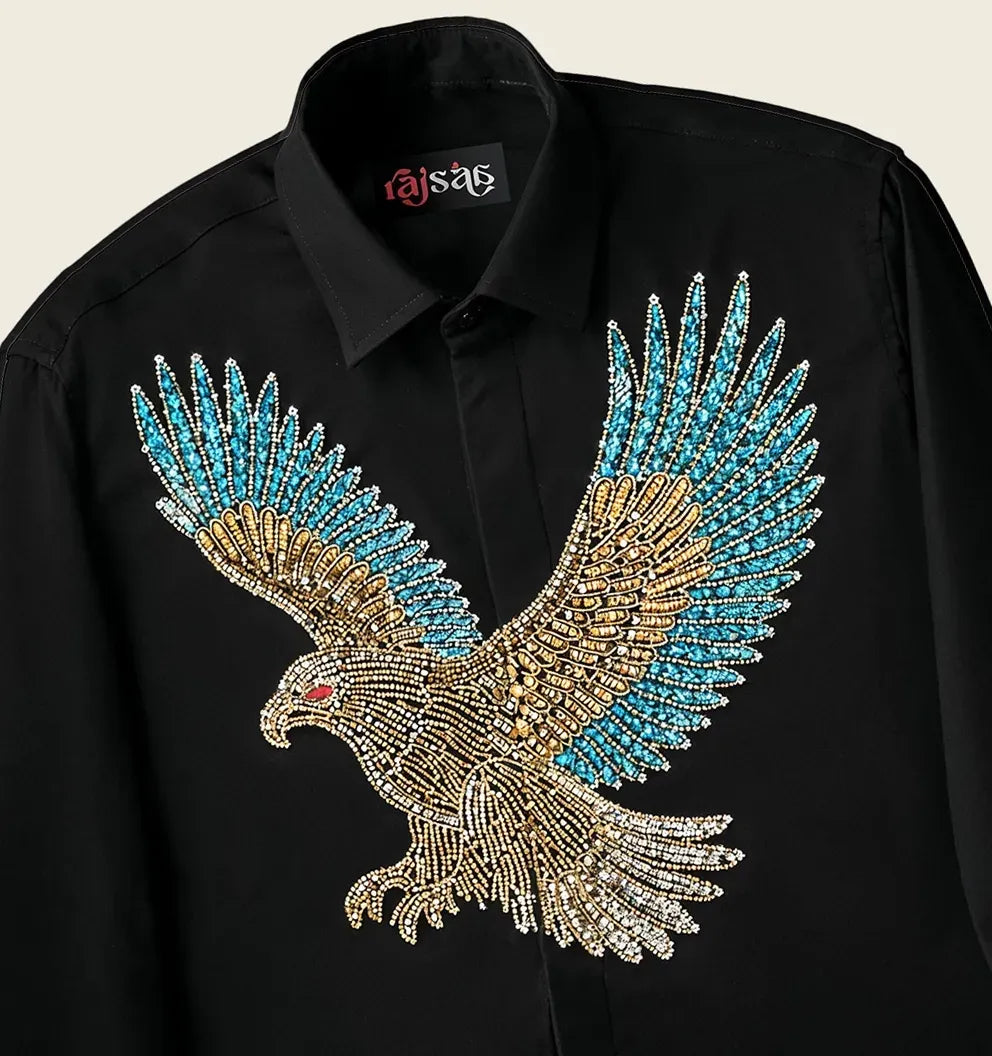 Midnight Eagle Diamond Work Shirt – Rajsab