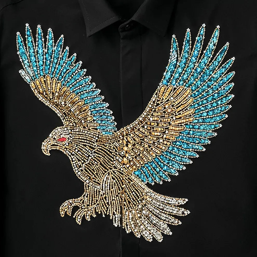 Midnight Eagle Diamond Work Shirt – Rajsab